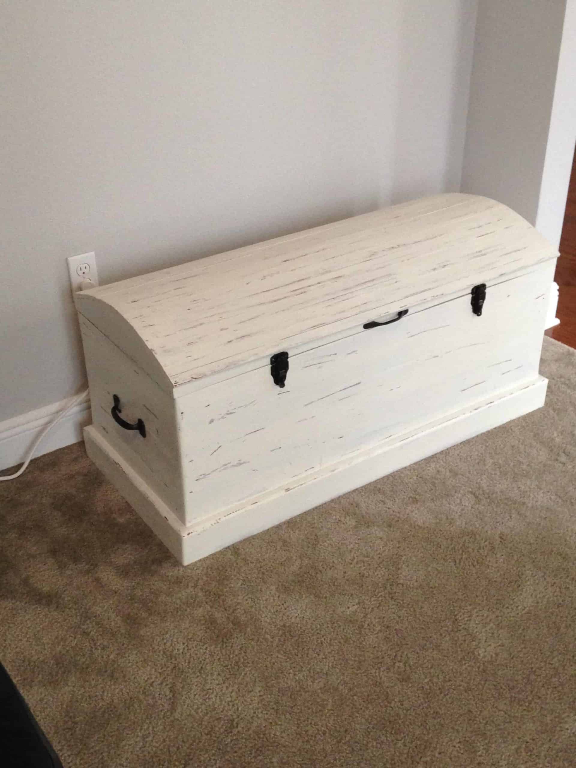 Easy Distressed Milk Painted Treasure Chest