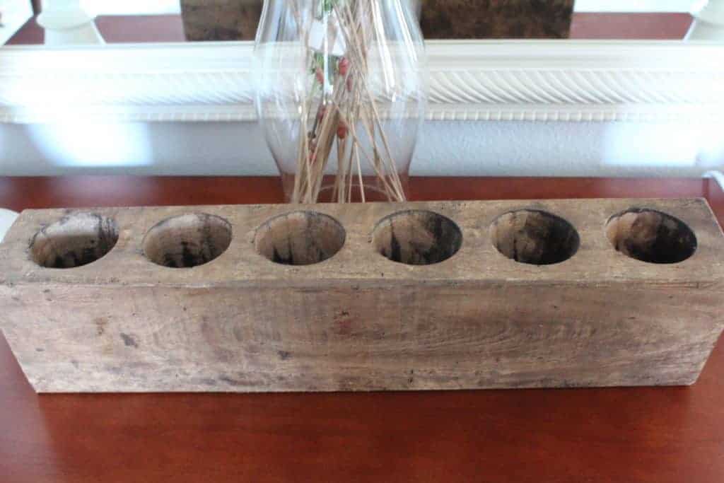 How to Decorate vintage style with a sugar mold and Grain Sack Stripes