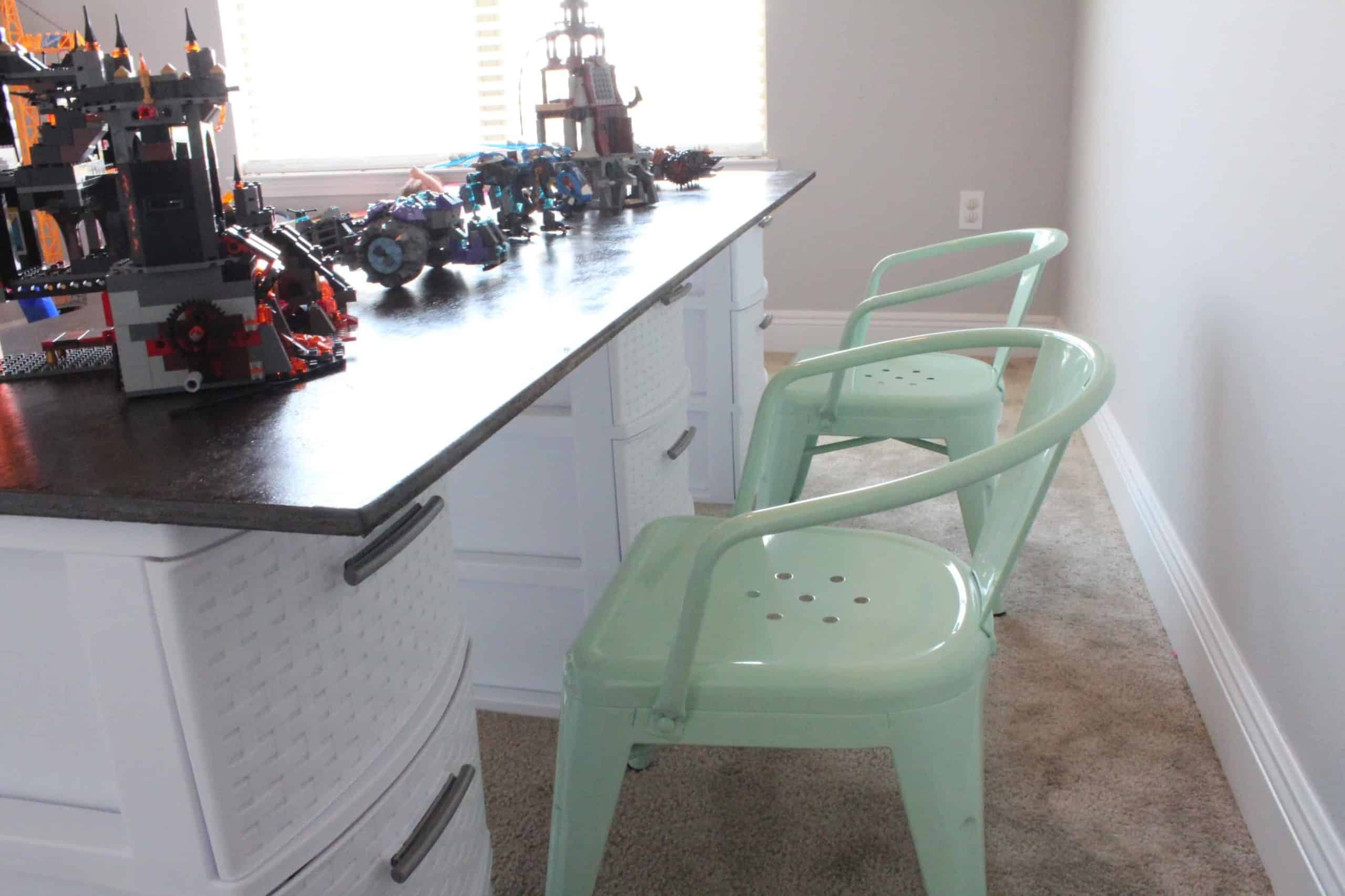 Simple DIY Lego Table or Craft Table for Small Toys or Supplies