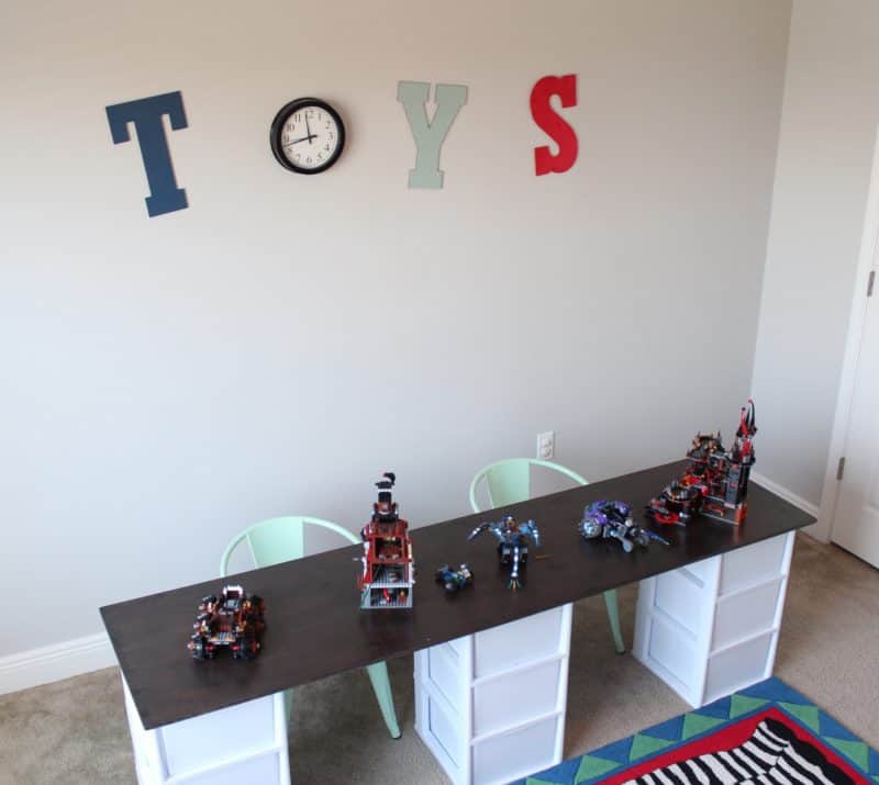 Simple DIY Lego Table or Craft Table for Small Toys or Supplies