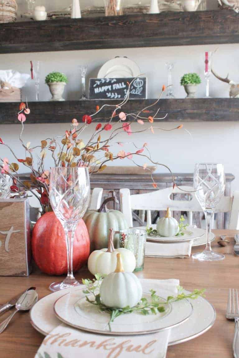 Fall Table Setting from the Target Dollar Spot
