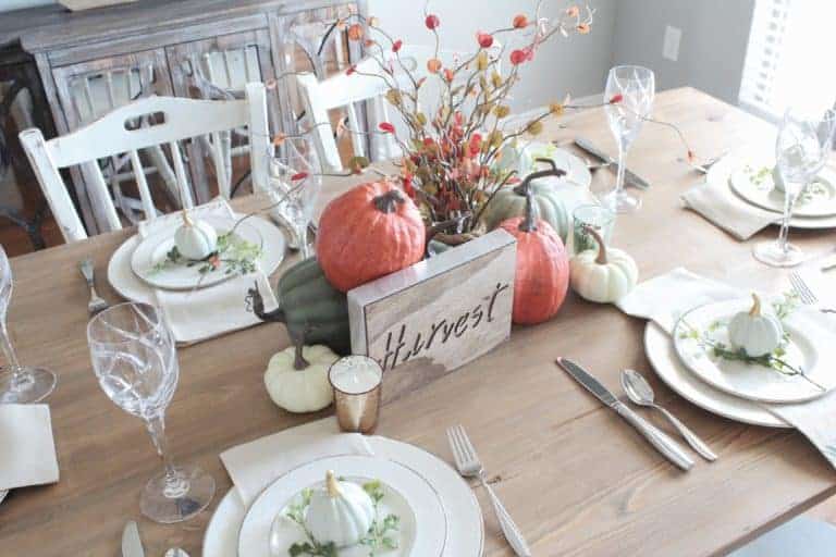 Fall Table Setting from the Target Dollar Spot