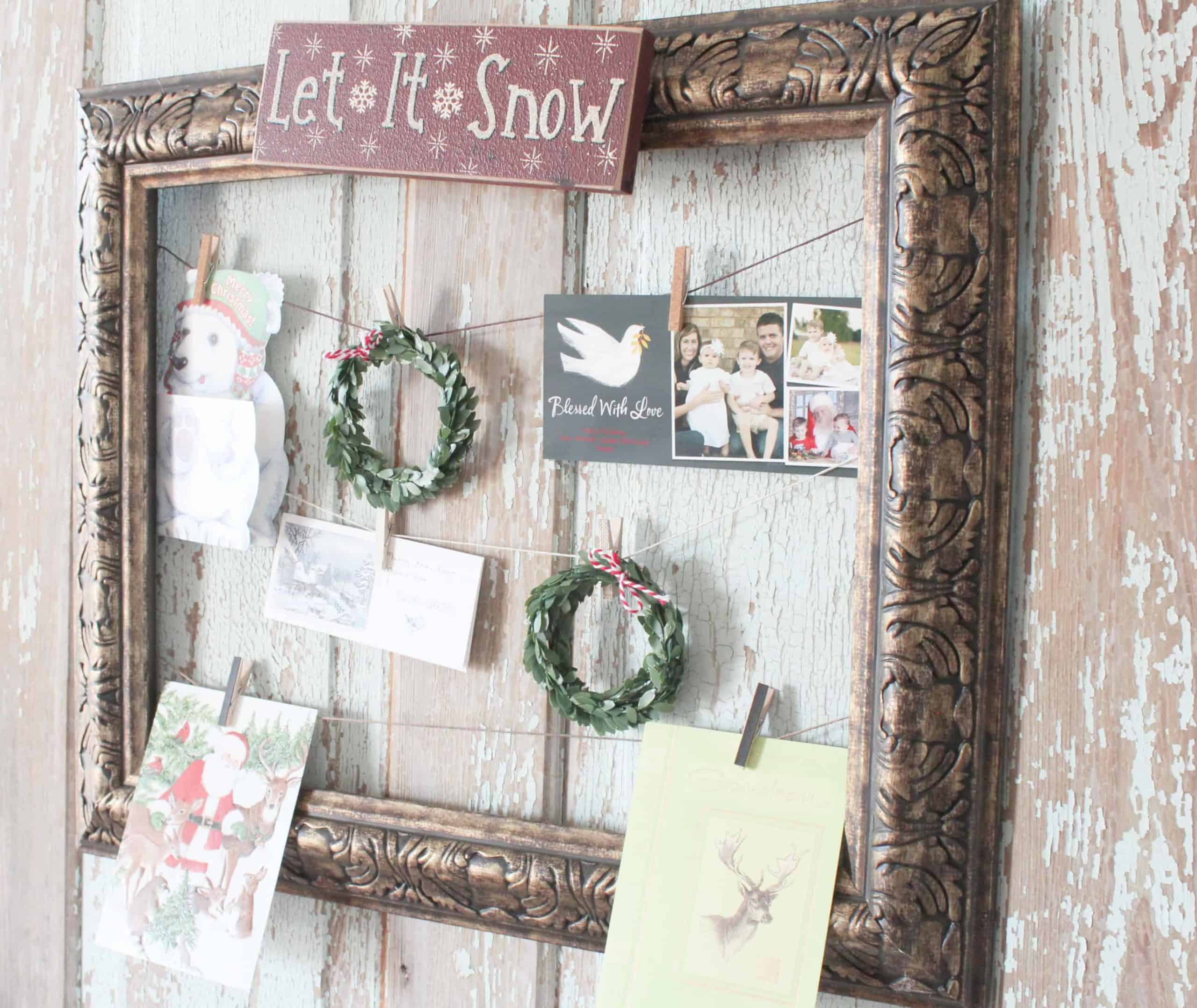 Make Your Own Christmas Holiday Card Holder with a Frame