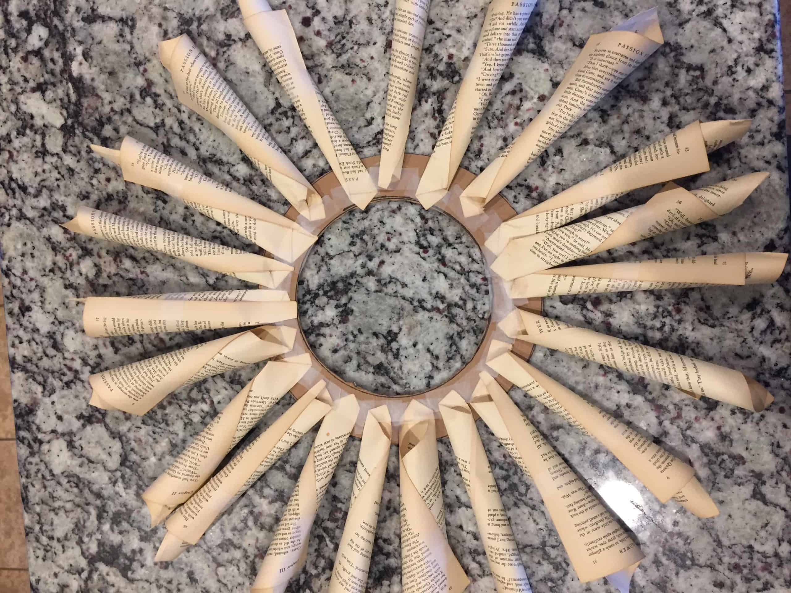 Easy DIY Book Wreath with a Custom Sign