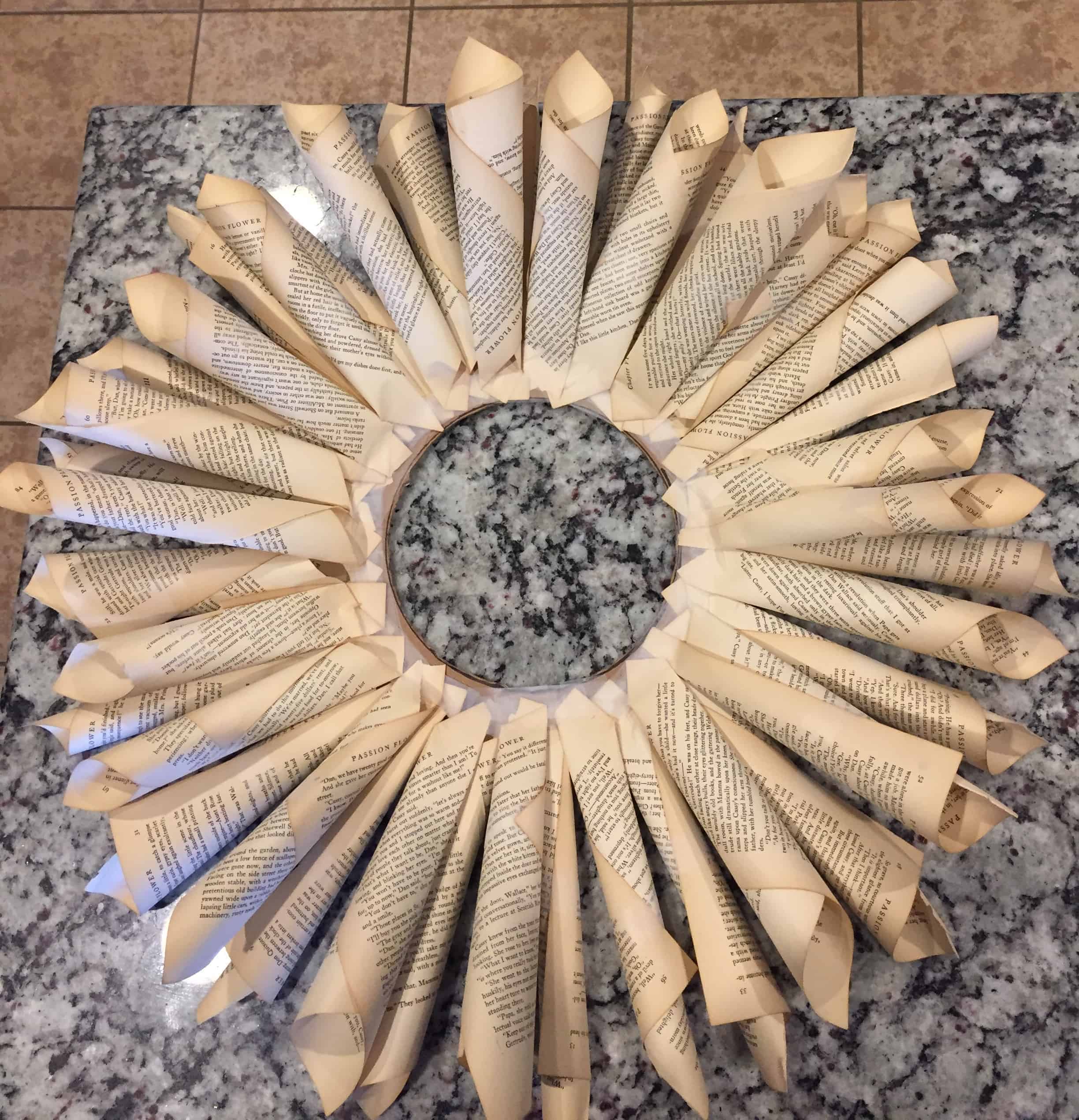 Easy DIY Book Wreath with a Custom Sign