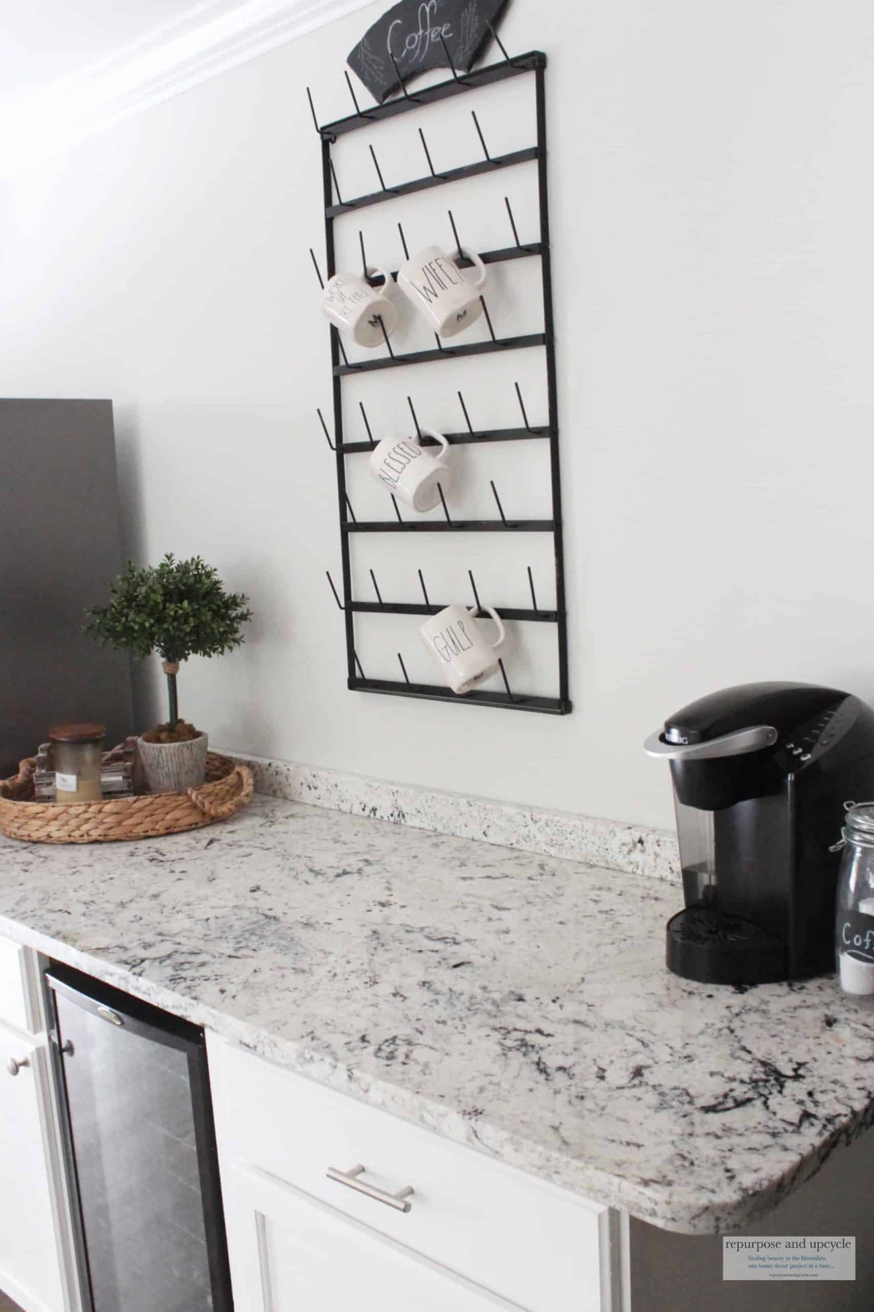 DIY Rustic Farmhouse Beverage Bar