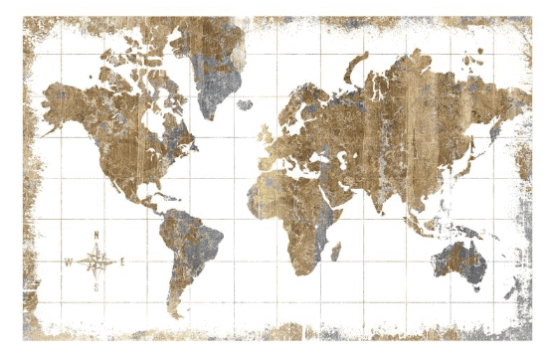 DIY World Map Art on Wood