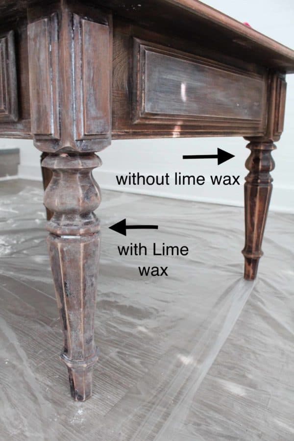 Limed wax Coffee Table Makeover
