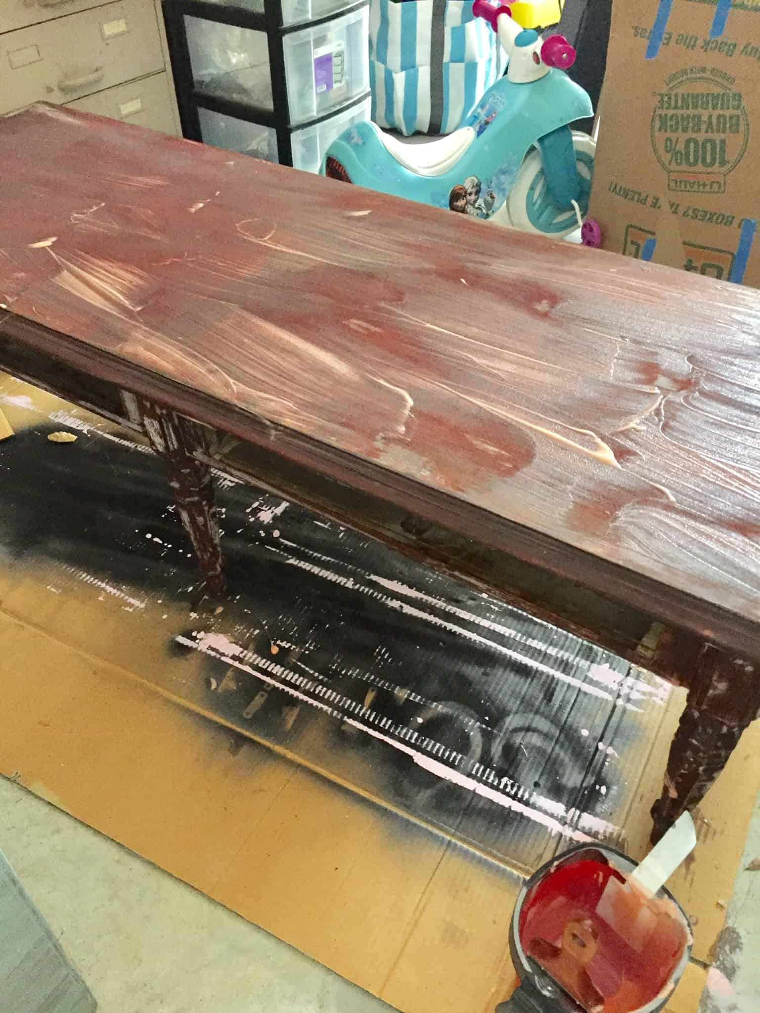 Limed wax Coffee Table Makeover