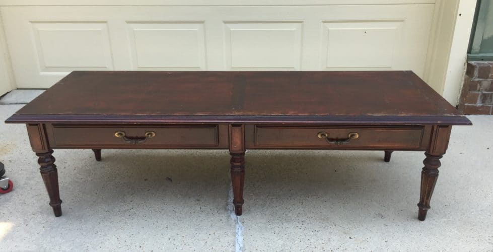 Limed wax Coffee Table Makeover