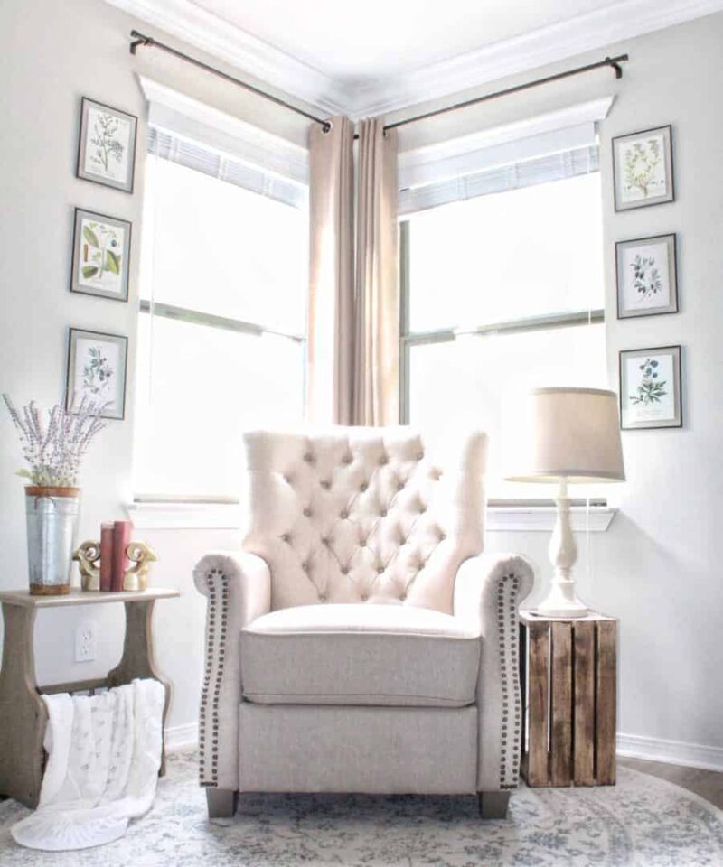 Transforming a Room with Corner Curtains and a Corner Curtain Rod Hack