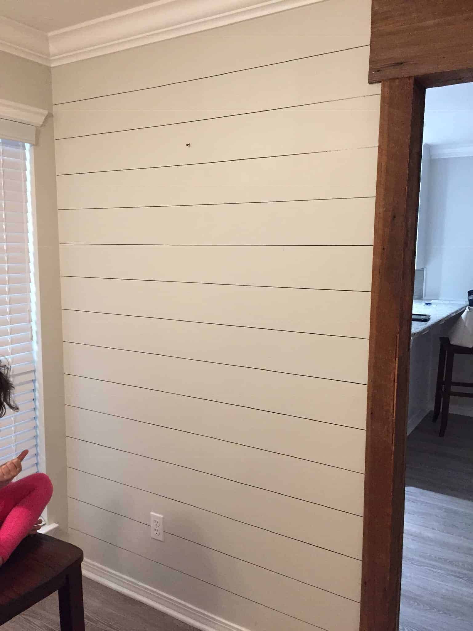 One Hour Entryway Makeover with Sharpie Shiplap