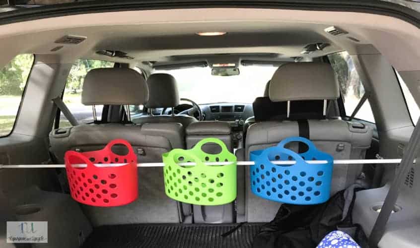 Summer Car Organization with Dollar Tree Supplies