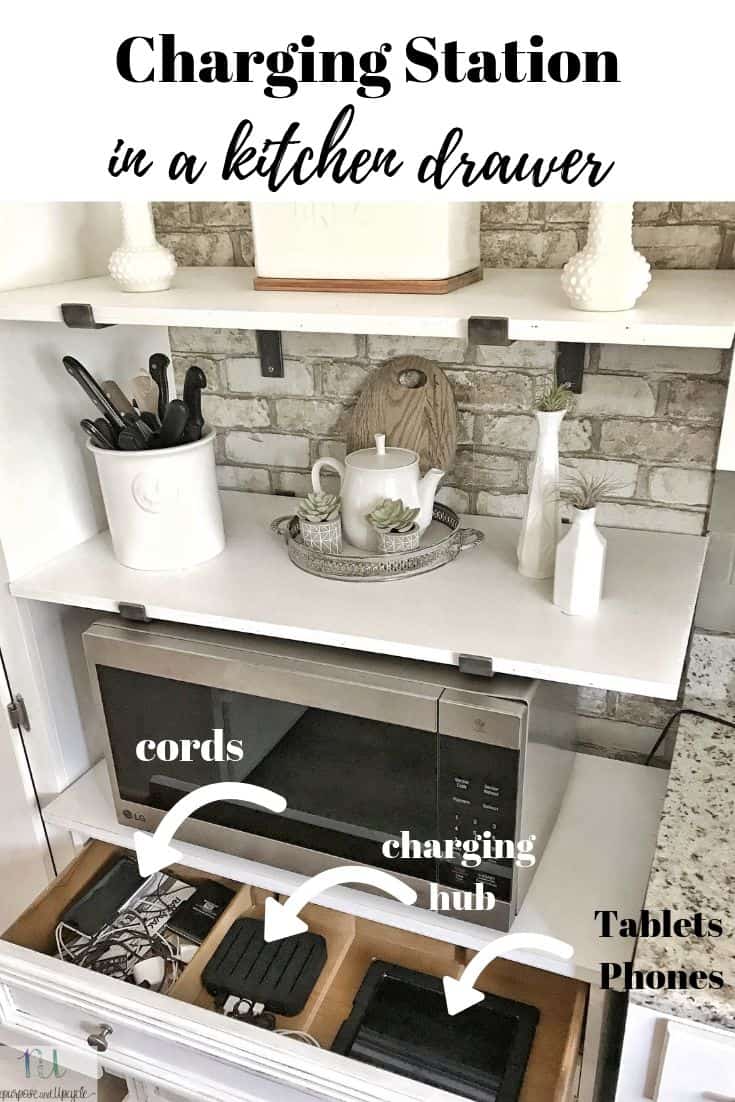 DIY Family Charging Station to Organize Cords and Devices