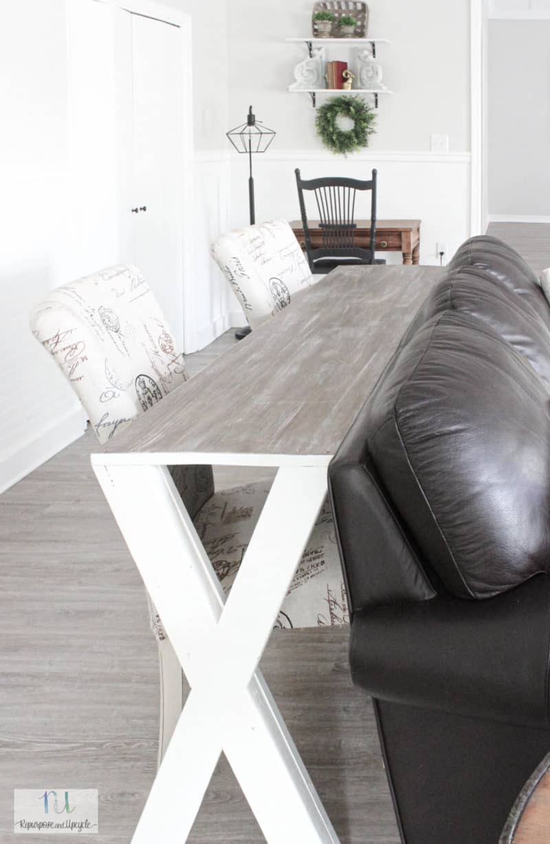 DIY Sofa Table from Scrap Wood