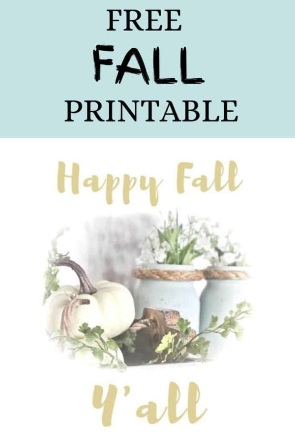Happy Fall Y'all Free Fall Printable