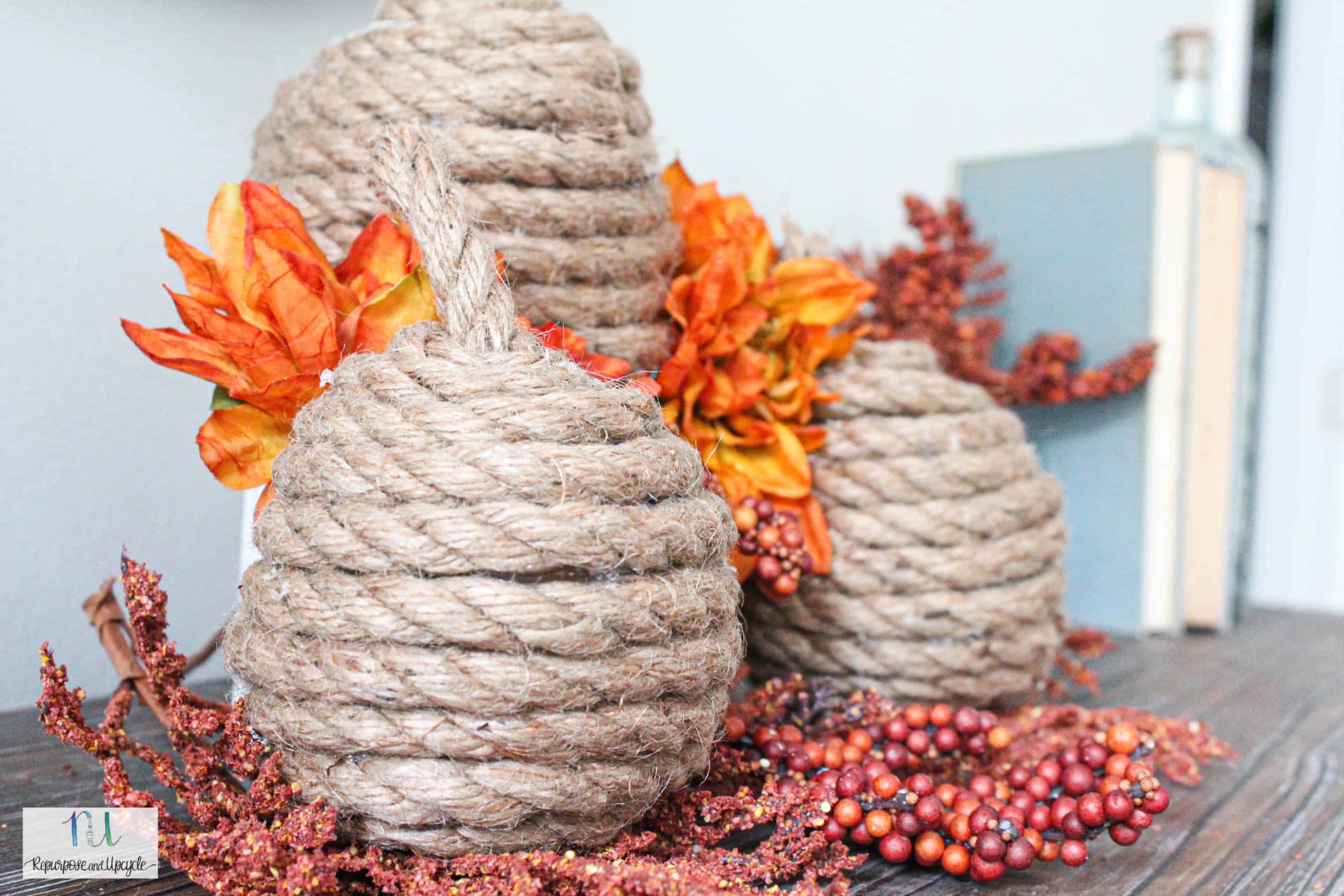 DIY Rope Pumpkins for a Fun Fall Craft