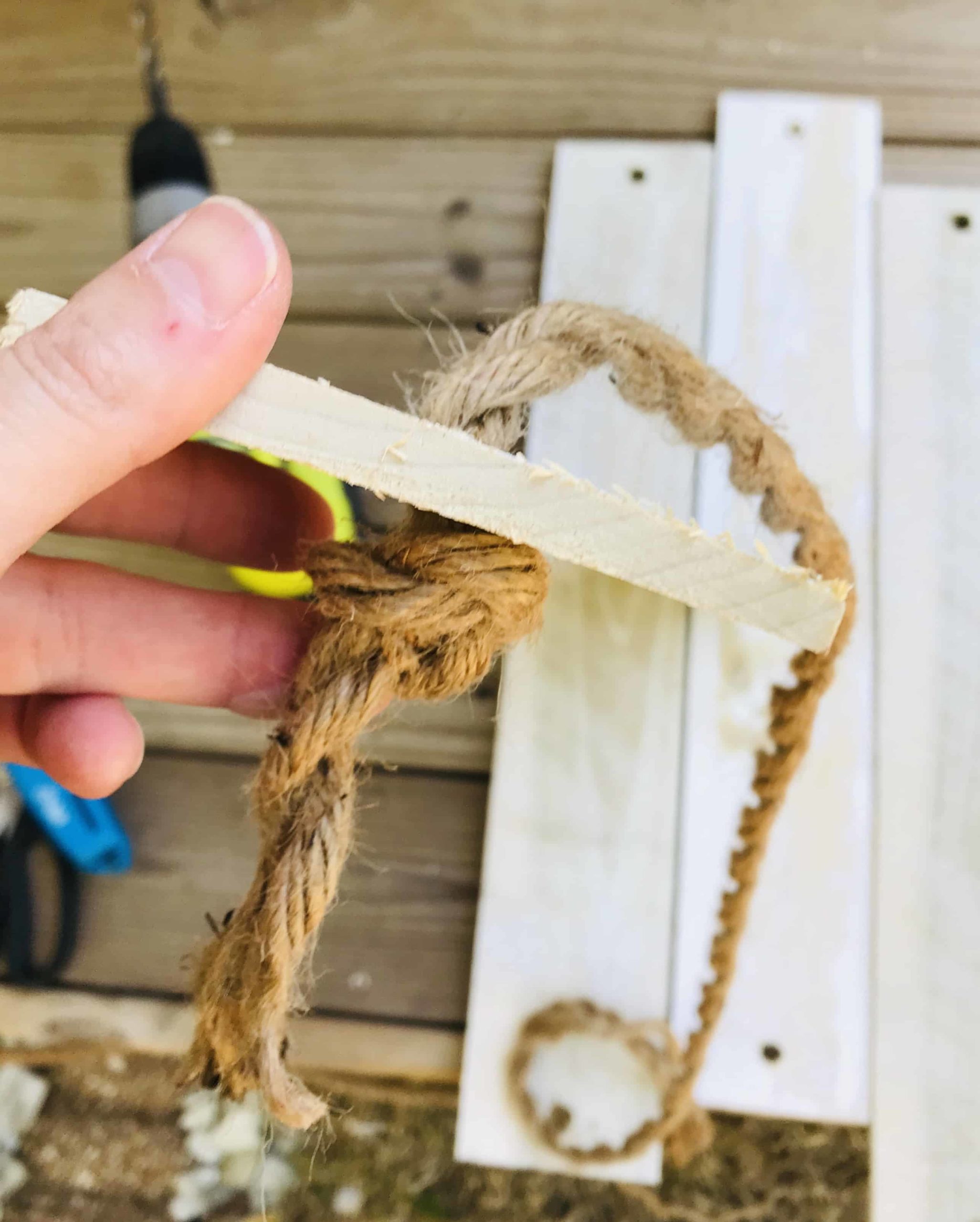 How to Make a Rope Shelf; Dollhouse Style