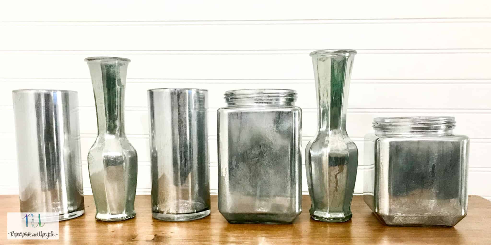 DIY Mercury Glass Vases with Krylon Looking Glass Spray Paint