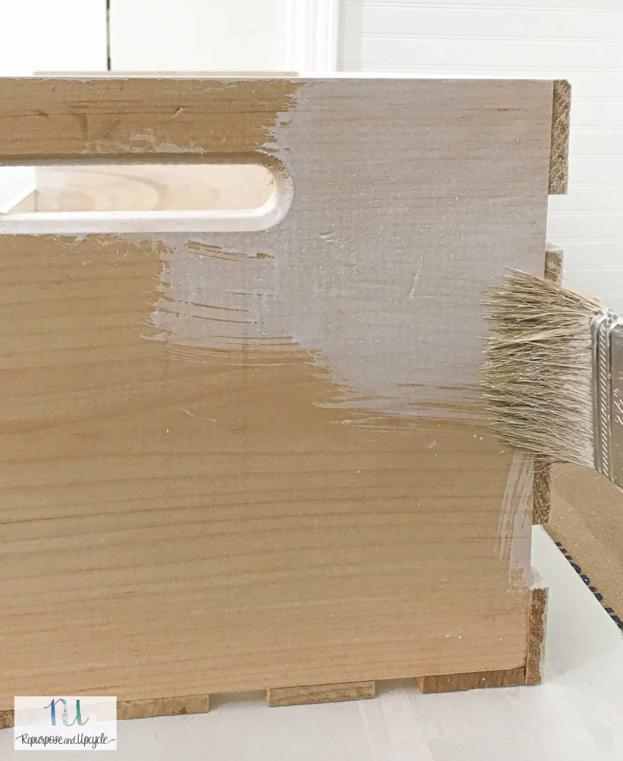 How to Whitewash Bare Wood with a Latex Paint and Water Mixture