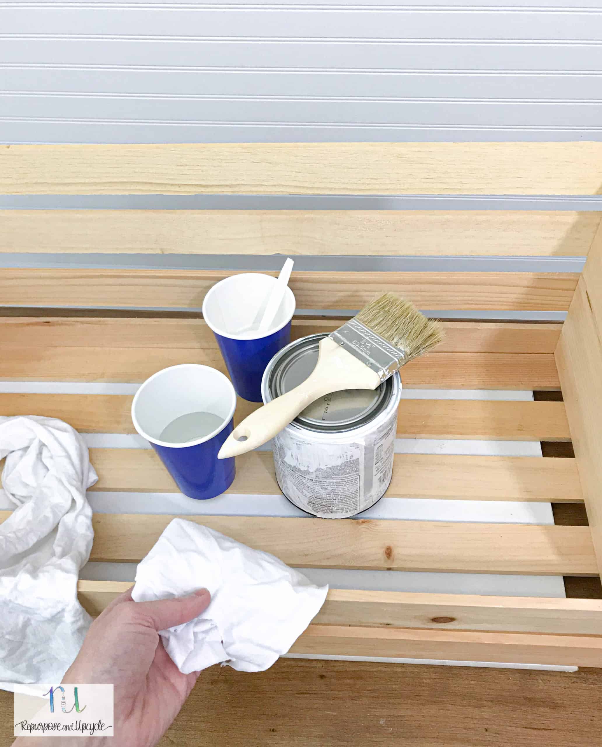 How to Whitewash Bare Wood with a Latex Paint and Water Mixture