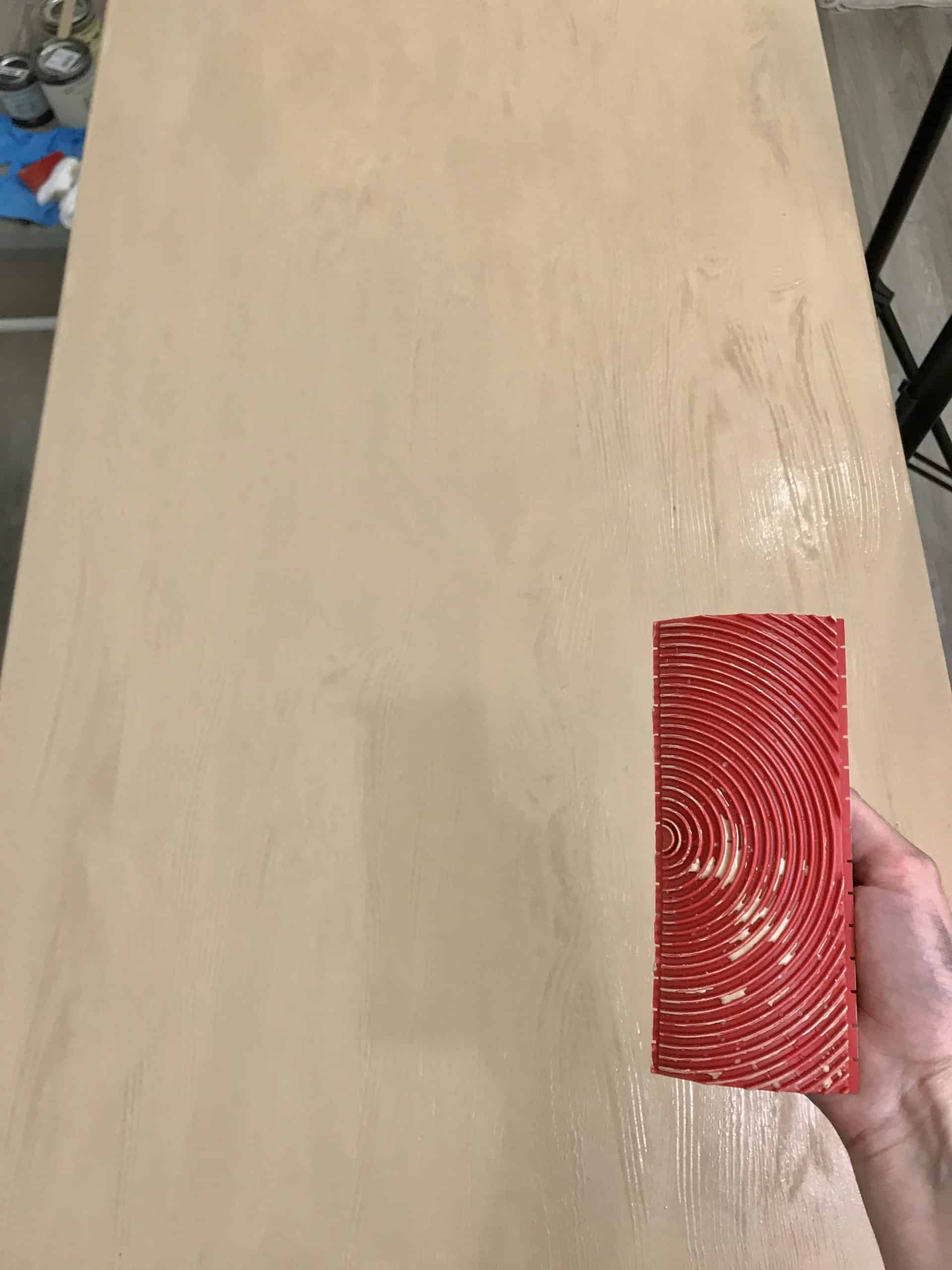Folding Table Makeover with Retique It Liquid Wood