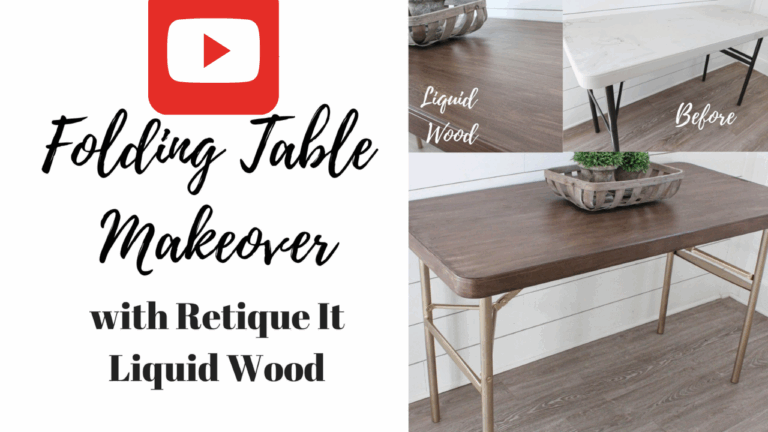 Folding Table Makeover with Retique It Liquid Wood