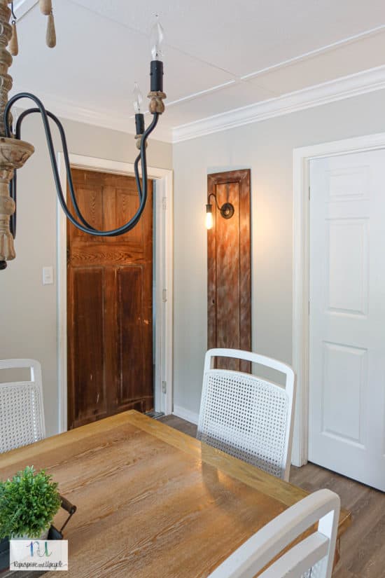 Repurposed Vintage Doors with Sconce Lights