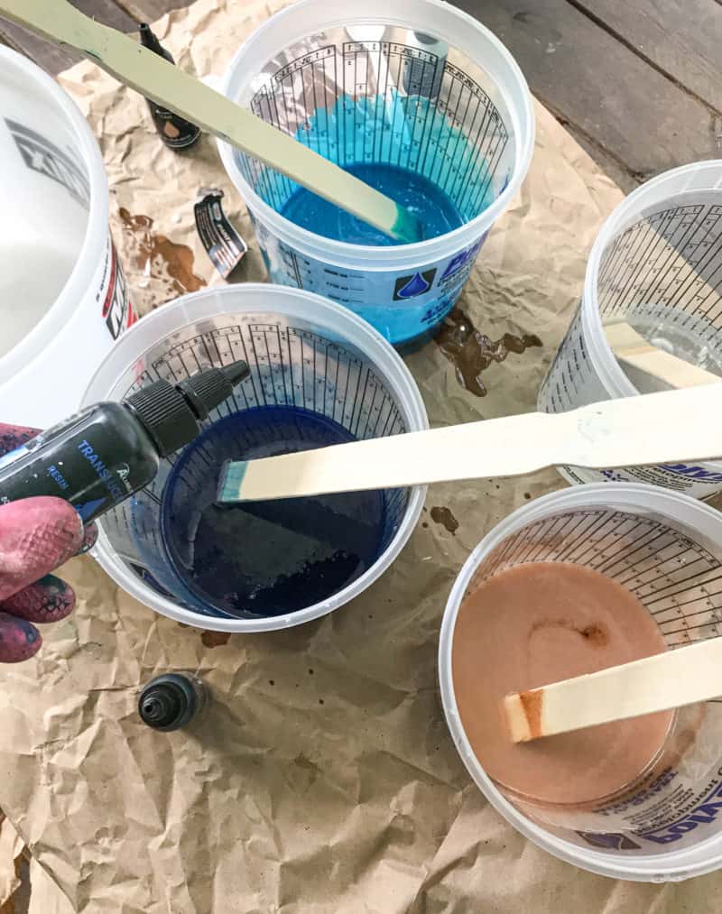 Epoxy Pour Ocean Art on Pallet Wood