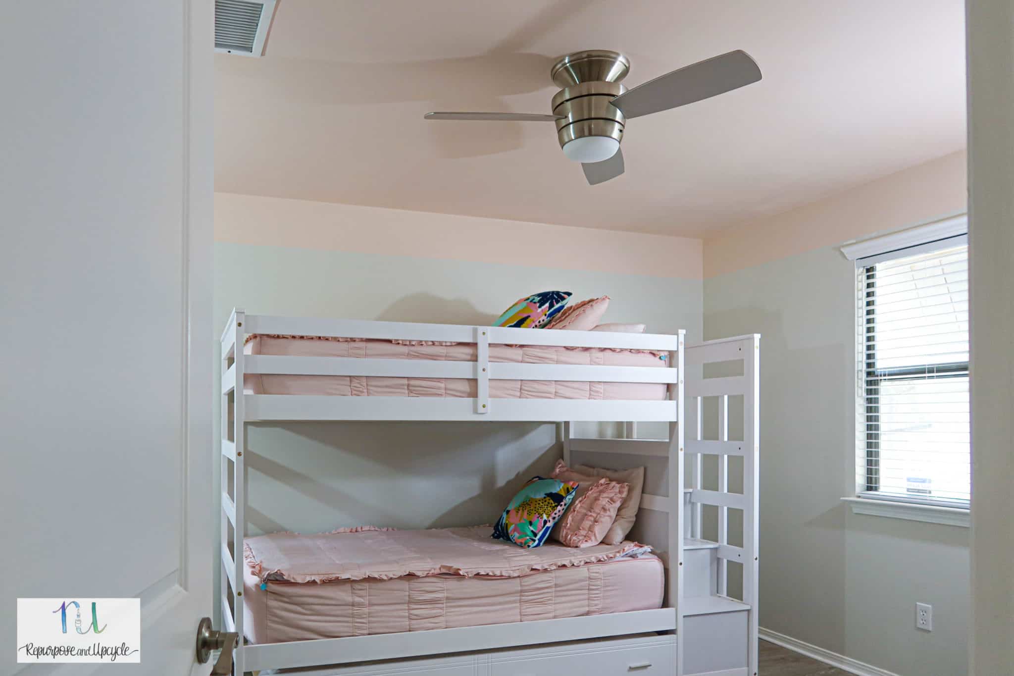 How to Paint a Ceiling with a Color Block Design