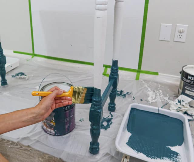 How to Create an Ombre Paint Effect Accent Wall with a Desk