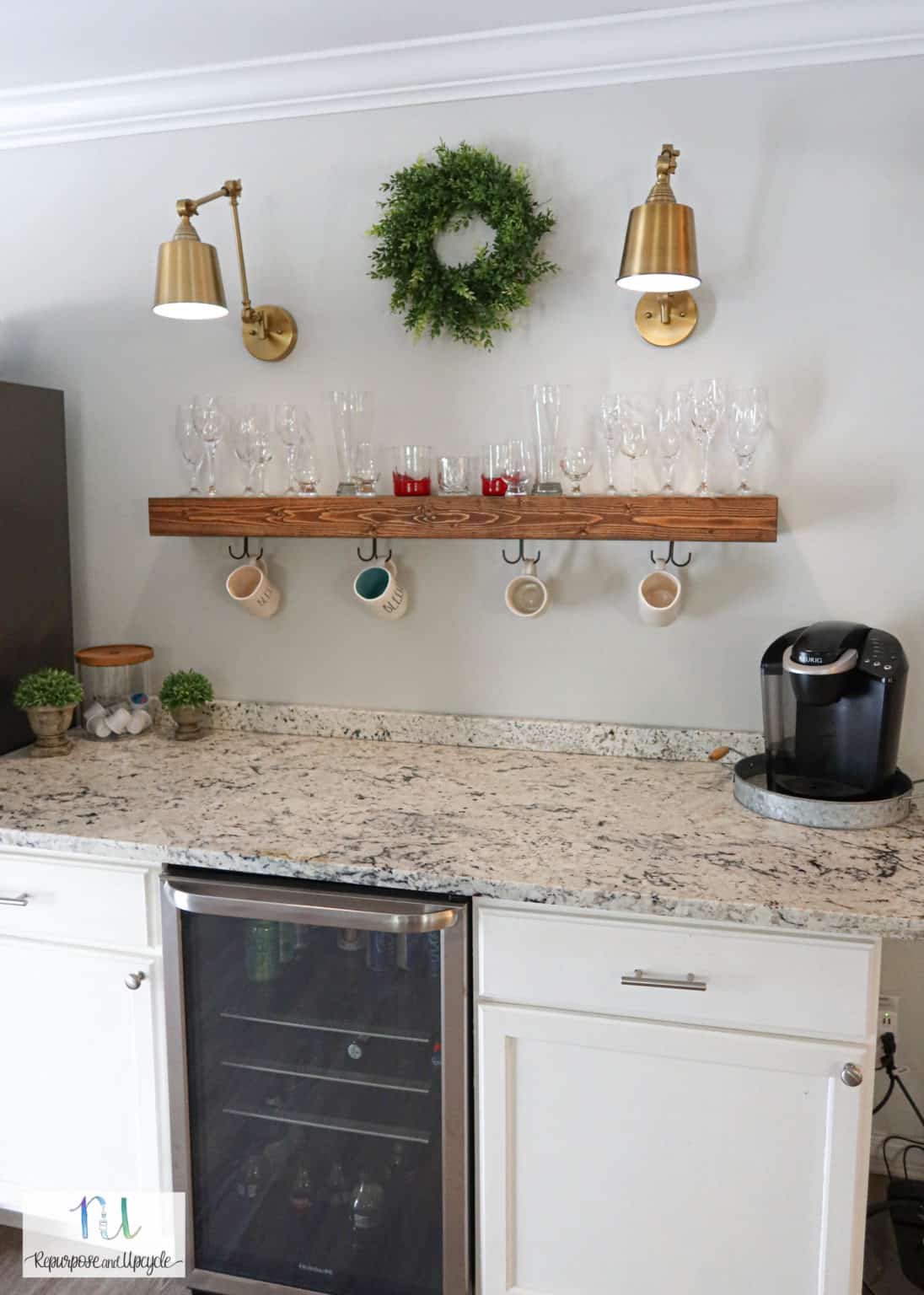 Modern Eclectic Beverage Bar or Coffee Bar Update