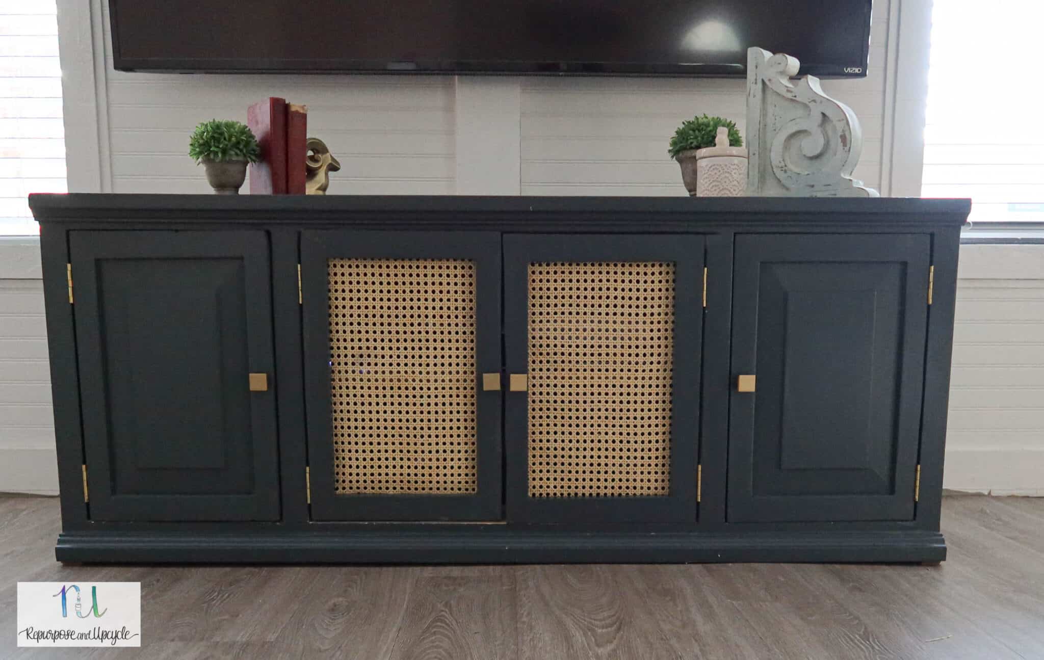 DIY Cane Cabinet Doors: Adding Cane Webbing to a Door front