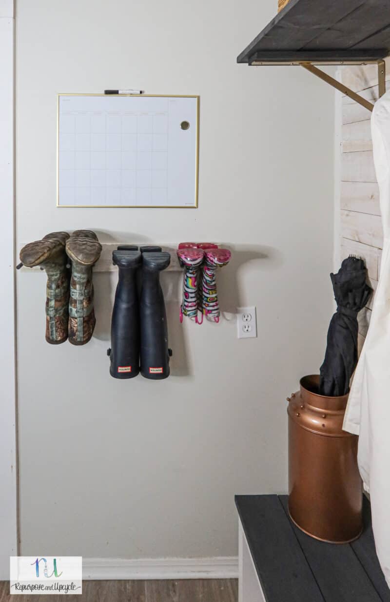 The Easiest DIY Boot Rack for an Organized Mudroom