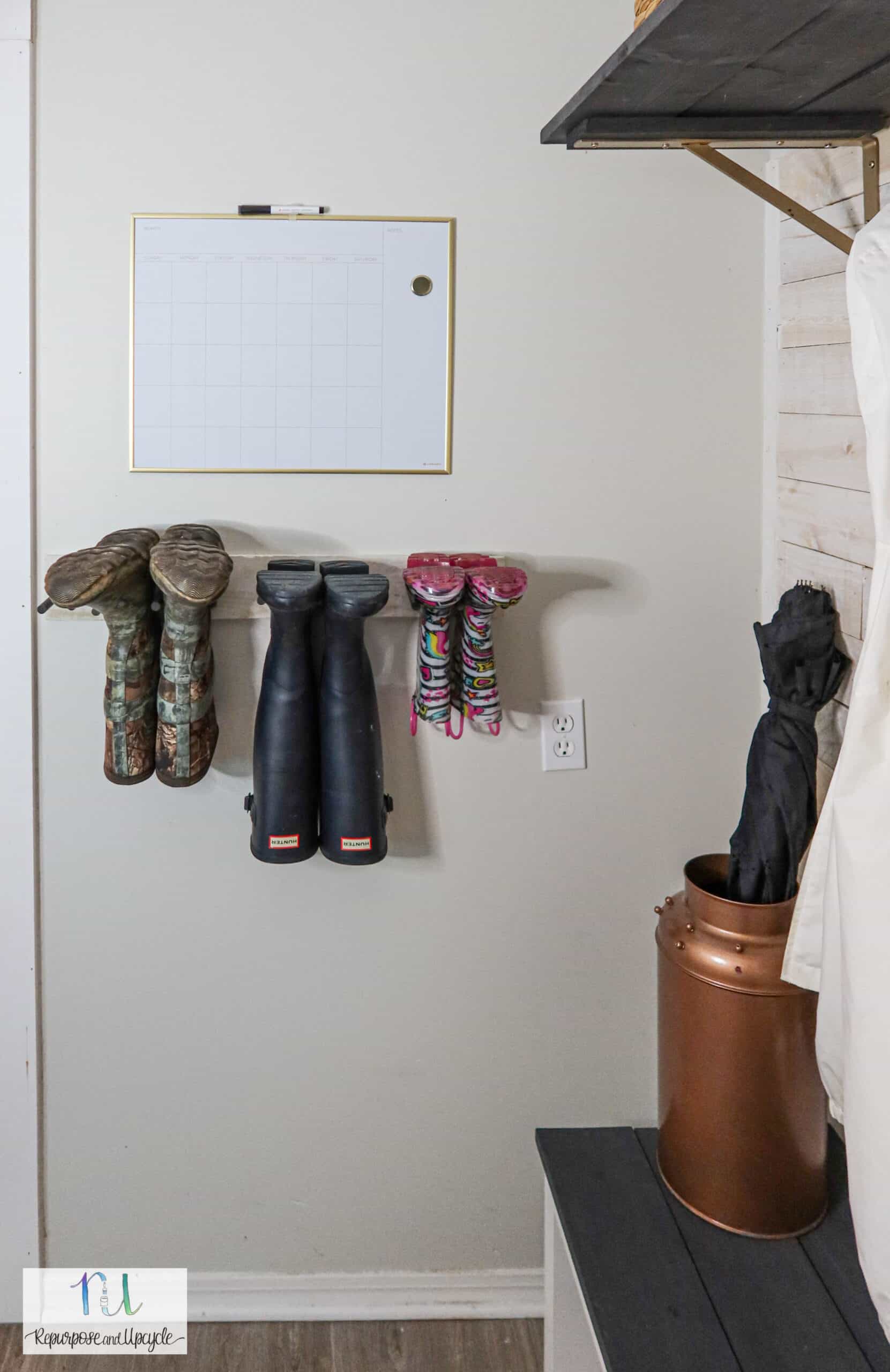 The Easiest DIY Boot Rack for an Organized Mudroom