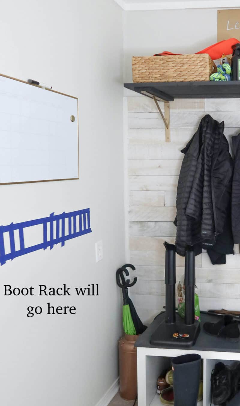 The Easiest DIY Boot Rack for an Organized Mudroom