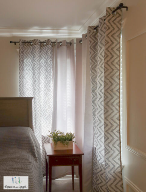 Sewing Two Curtain Panels Together with No Sew Tape