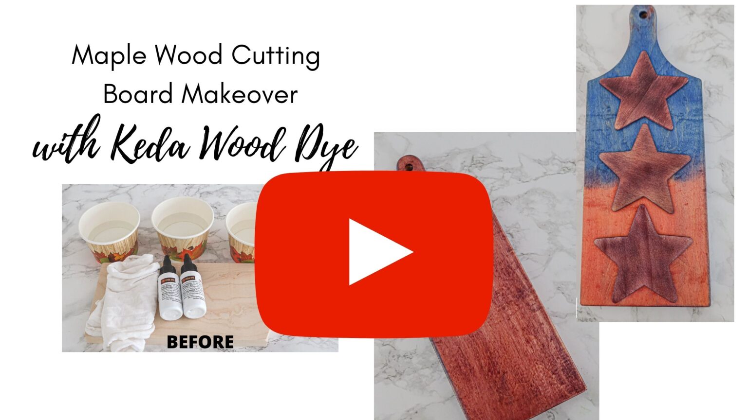 Creating a 4th of July Inspired Cutting Board with Keda Wood Dye