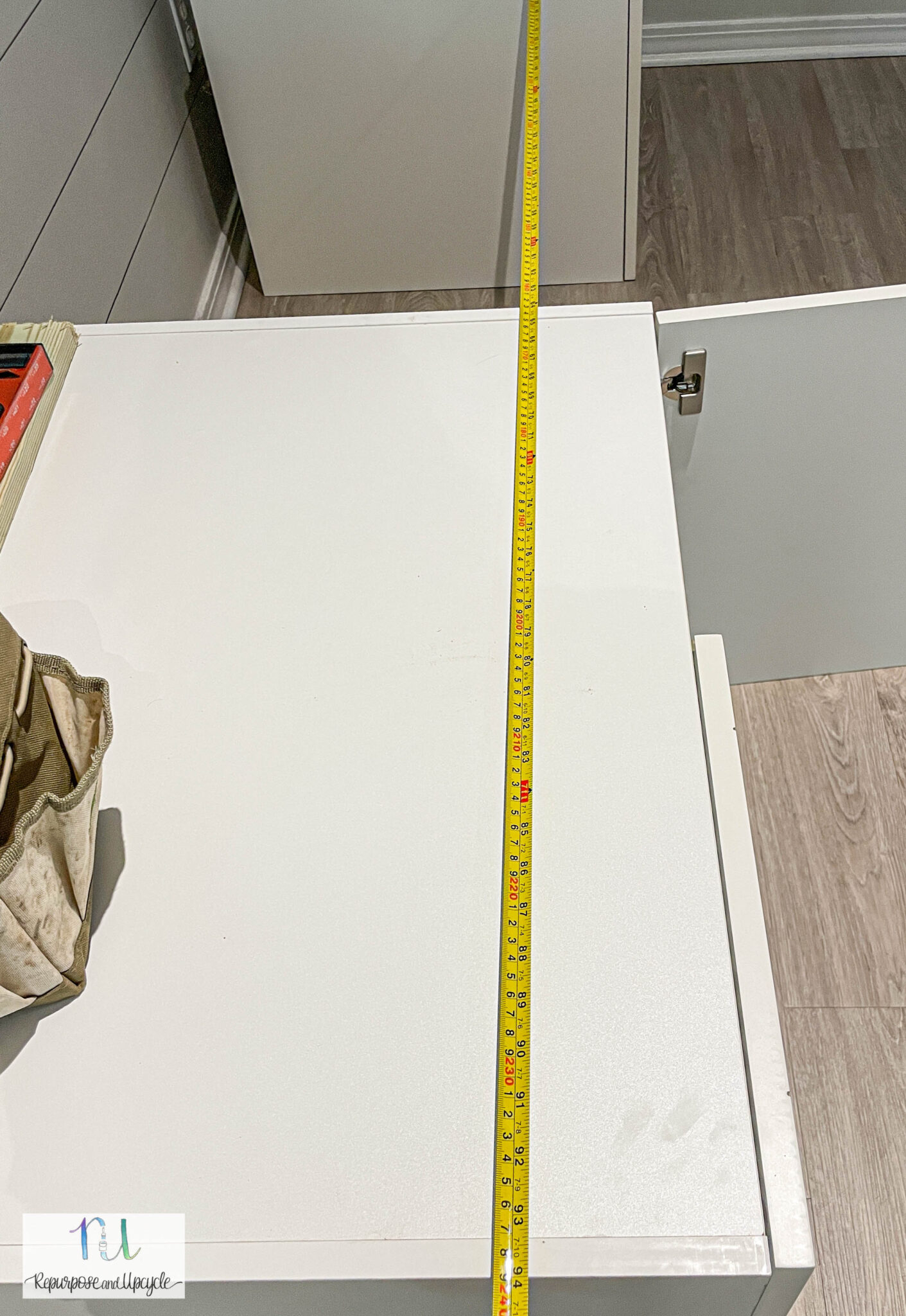 DIY Modern Floating Office Desk with Acacia Butcher Block Countertop