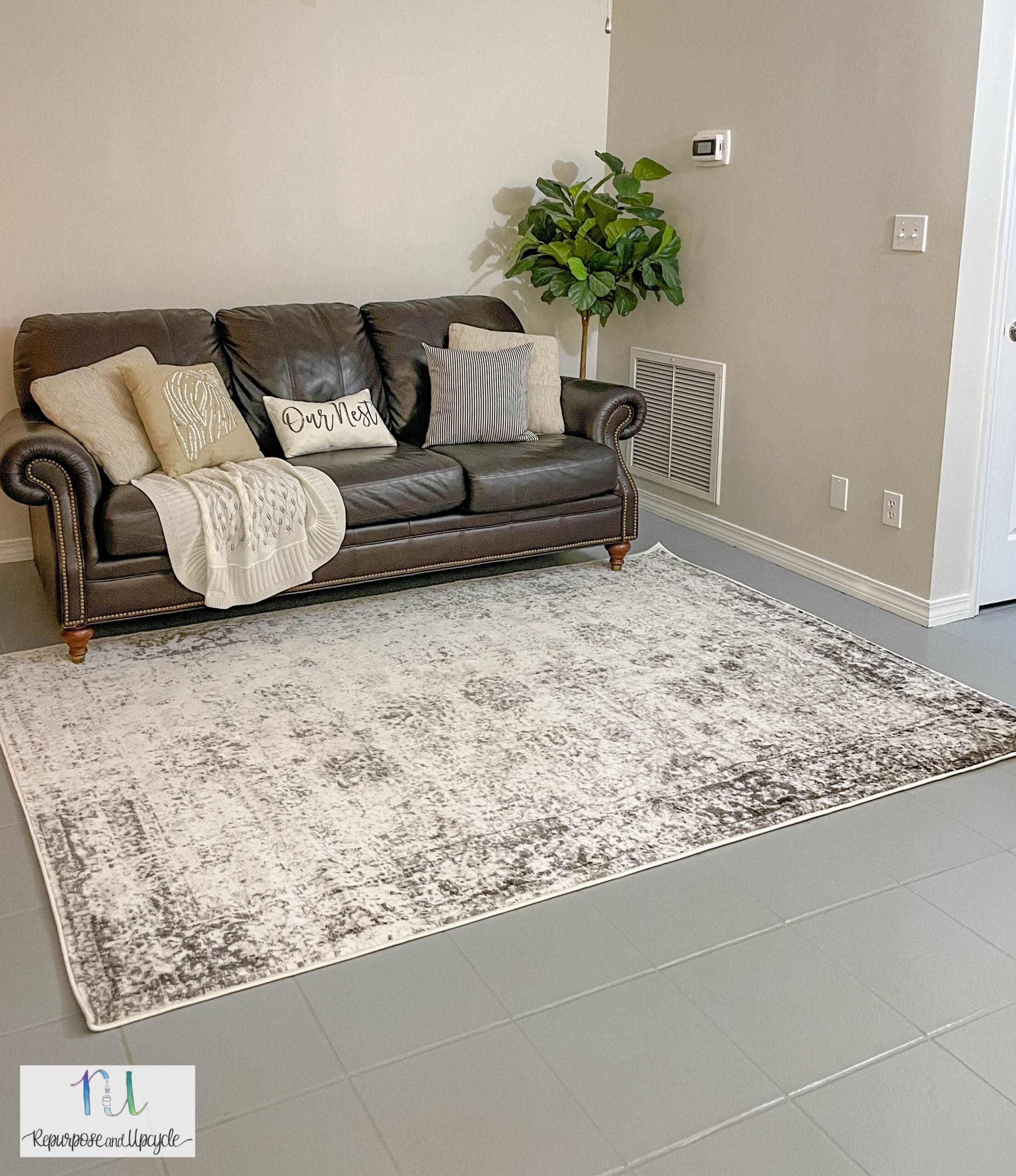 Using Rust-Oleum Home Floor Coating to Paint Outdated Tile Floor