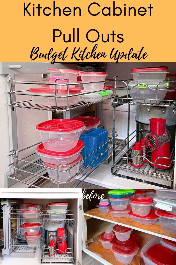 Budget Kitchen Renovation; Adding Kitchen Cabinet Pull Outs