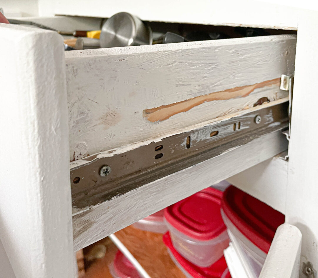 Budget Kitchen Renovation; Replacing Drawer Slides