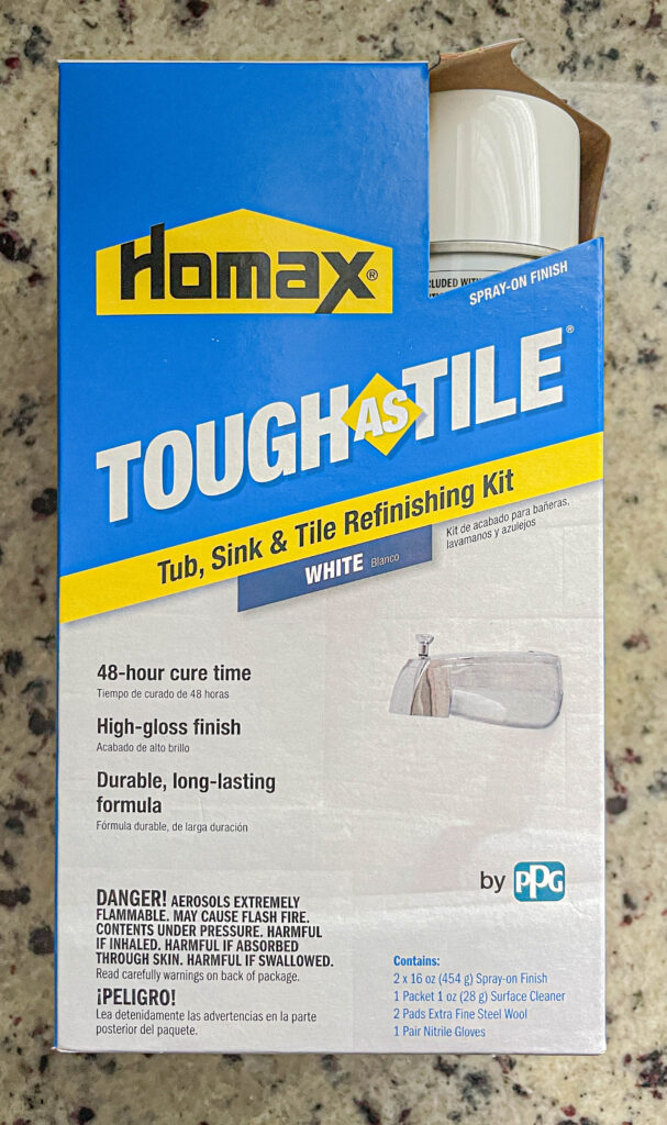 DIY Bathtub Refinishing Kit Homax Tough As Tile Epoxy Finish - Brush-On ...