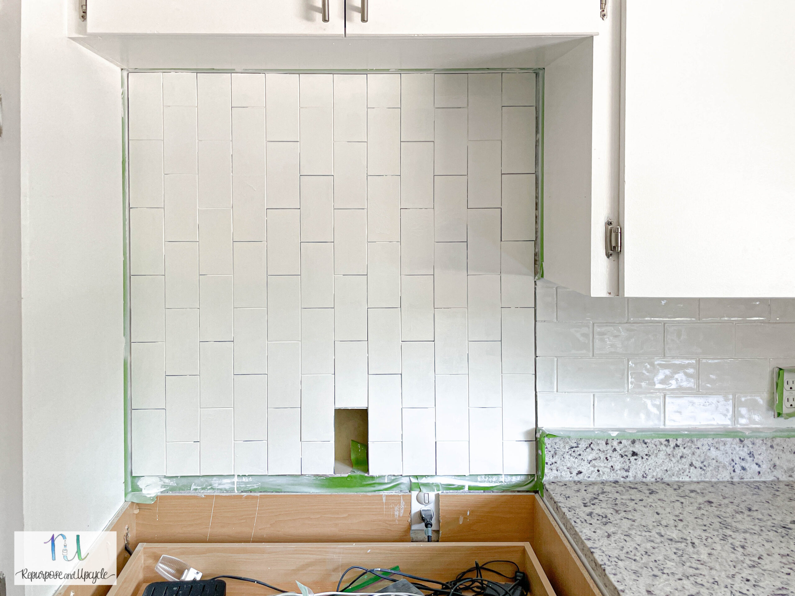 Painting Kitchen Tile Backsplash with Homax Tough as Tile