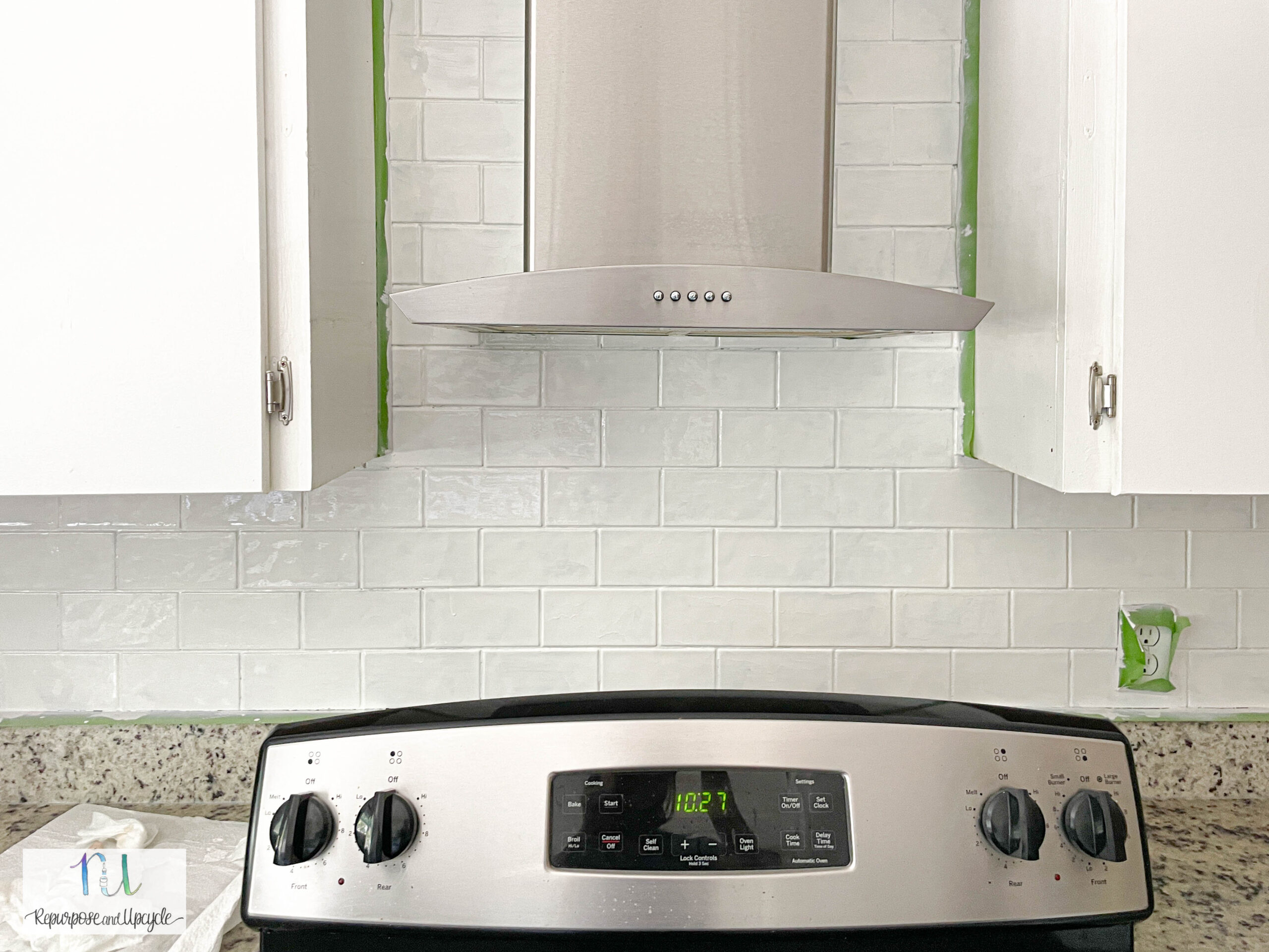 Painting Kitchen Tile Backsplash with Homax Tough as Tile