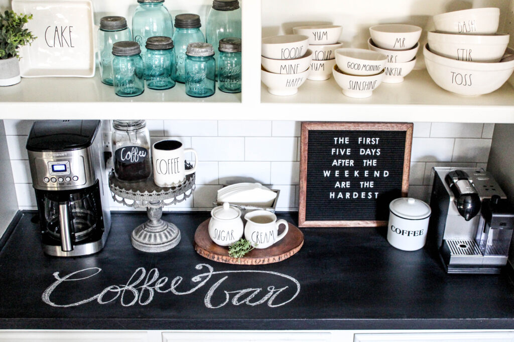 Coffee Bar Ideas for a Small Space in the Kitchen