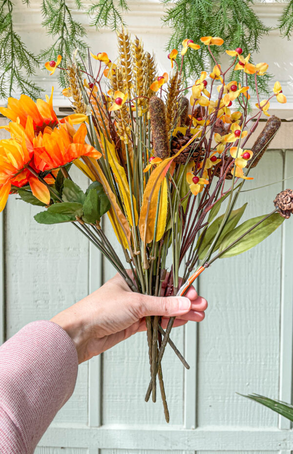 Versatile Fall Window Box Decor with Faux Dollar Tree Flowers