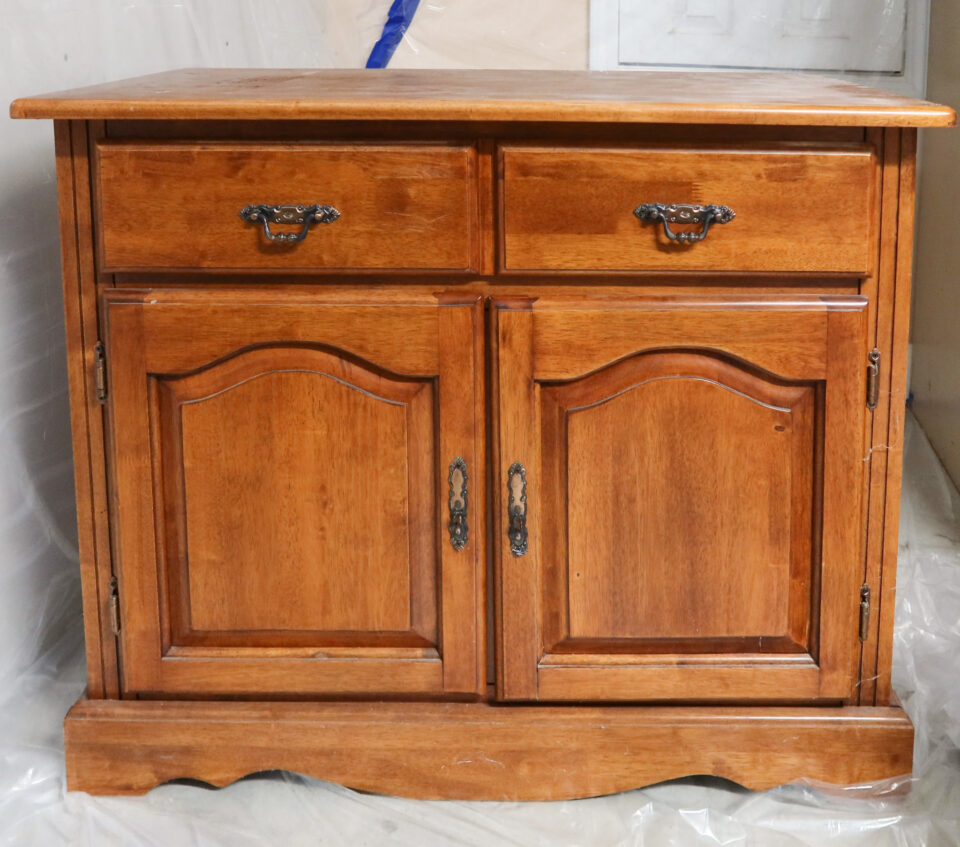 Two Toned Furniture Makeover with a Tan Wash