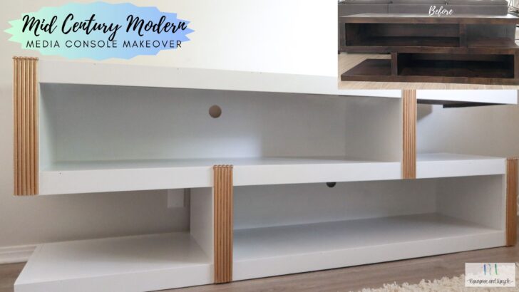DIY Mid Century Modern Media Console Makeover