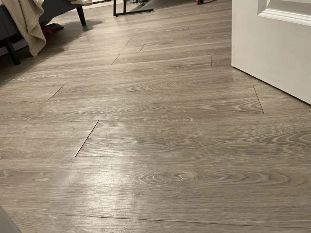 Floating Wood Floor over LVP with Malibu Wide Plank Engineered Hardwood